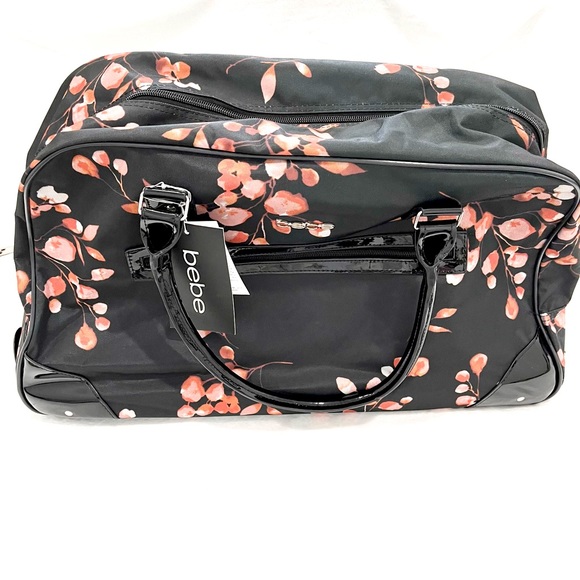 bebe | Bags | Bebe Tsa Approved Giselle Floral Branch Rolling Duffel ...